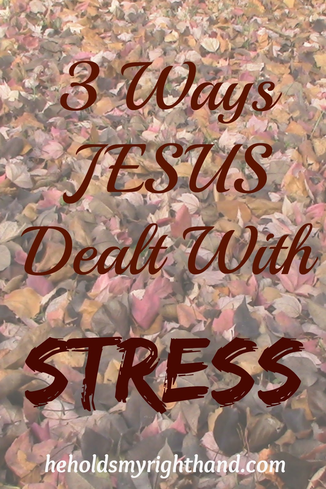 He Holds My Right Hand: 3 Ways Jesus Dealt With Stress