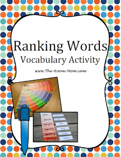 Classroom Freebies Too: Ranking Words Vocabulary Activity
