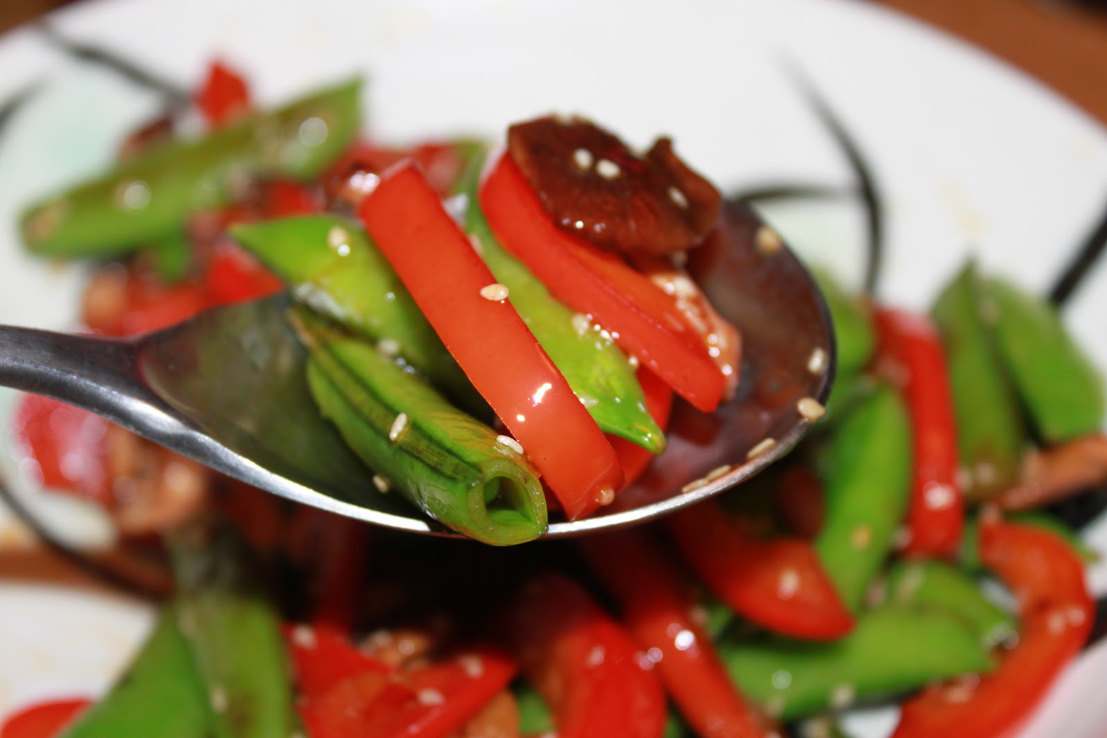 Domestic Divas Blog: Meatless Monday: Stir-Fried Snap Peas, Bell ...