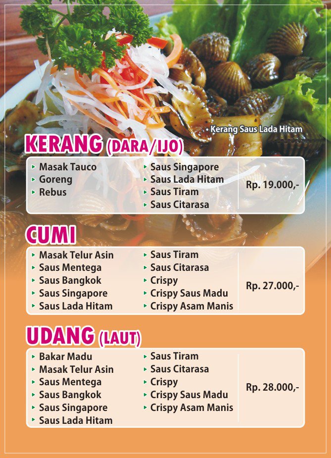 BALE AYU RESTO YOGYAKARTA: DAFTAR MENU BALE AYU