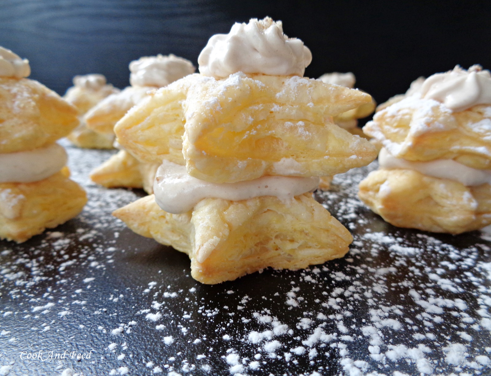 Γιορτινά αστεράκια με κρέμα κάστανου/Puff Pastry Stars With Chestnut ...