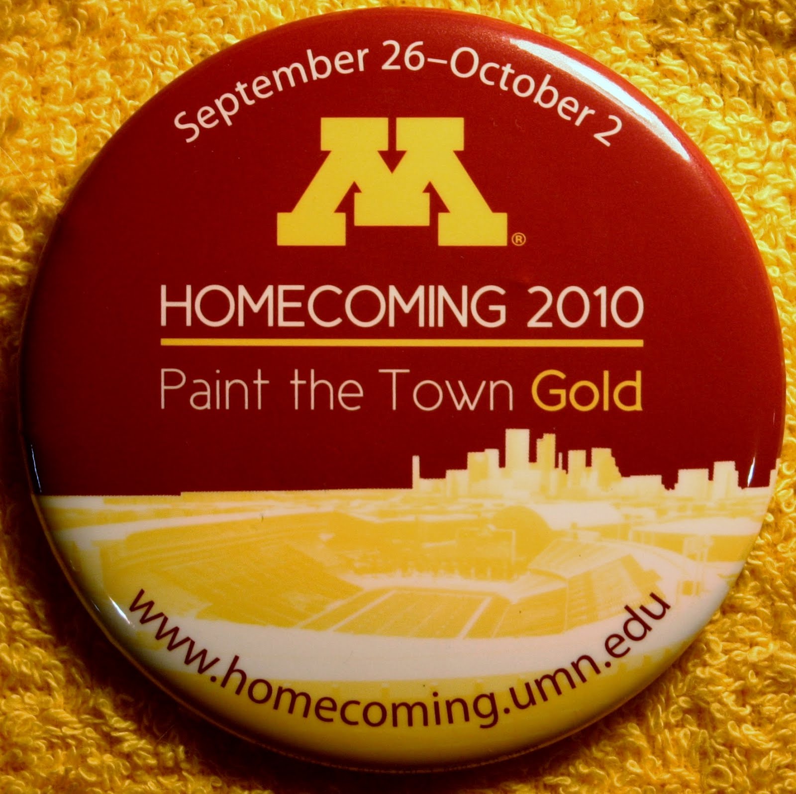 University of Minnesota Homecoming Buttons: 2010