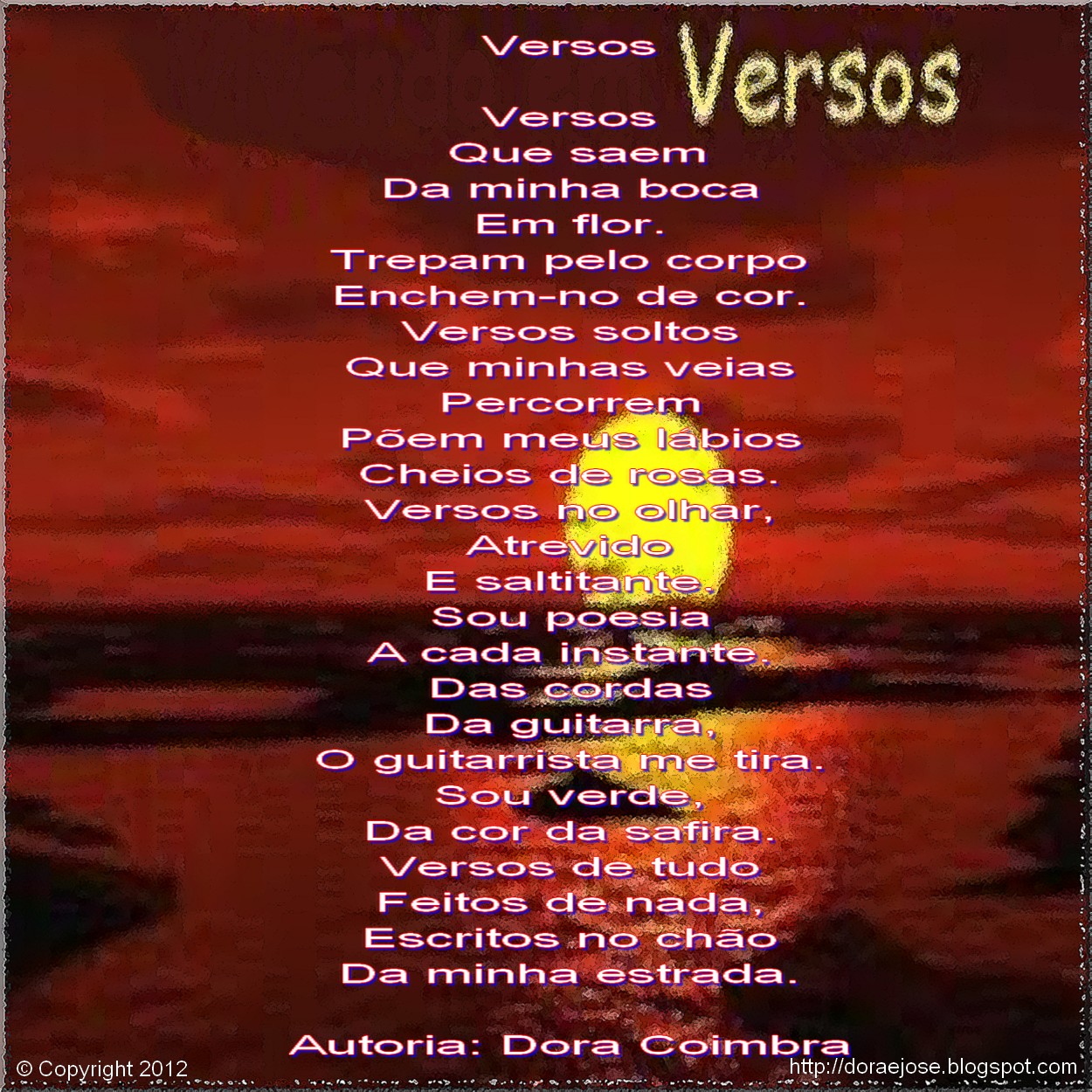 Arco-Iris Jose e Dora: Versos