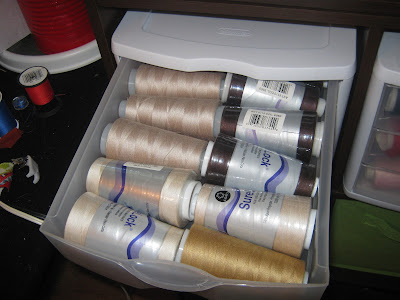 Sew Plus: Cleaning Out My UFO and Organizing Zippers & Serger Thread Spools