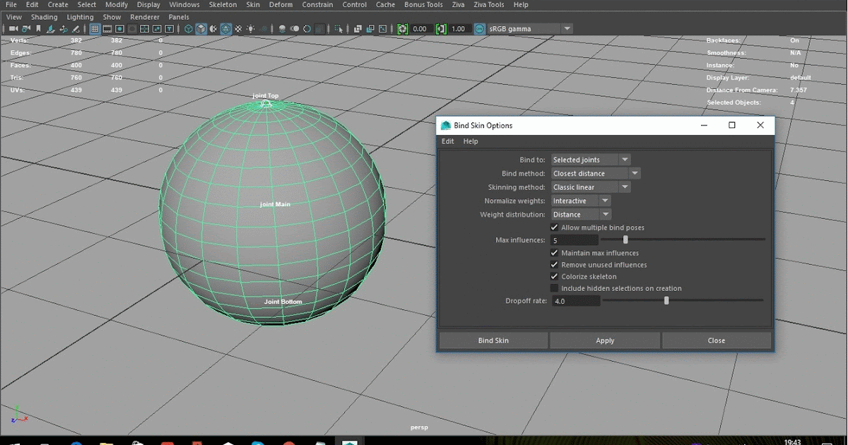Character/Pipeline TD : Maya Transfer Skin Weight between Joints