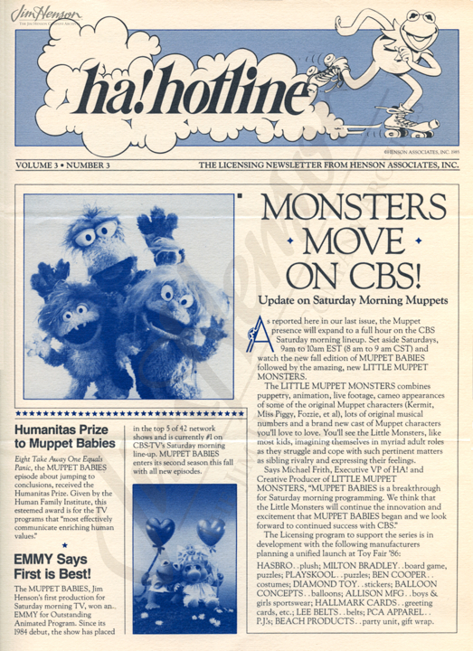SATURDAY MORNINGS FOREVER: JIM HENSON'S LITTLE MUPPET MONSTERS