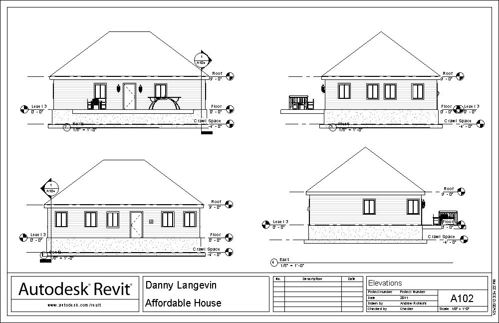 6 CEA Blogger Architecture: Affordable Home-Revit Drawing