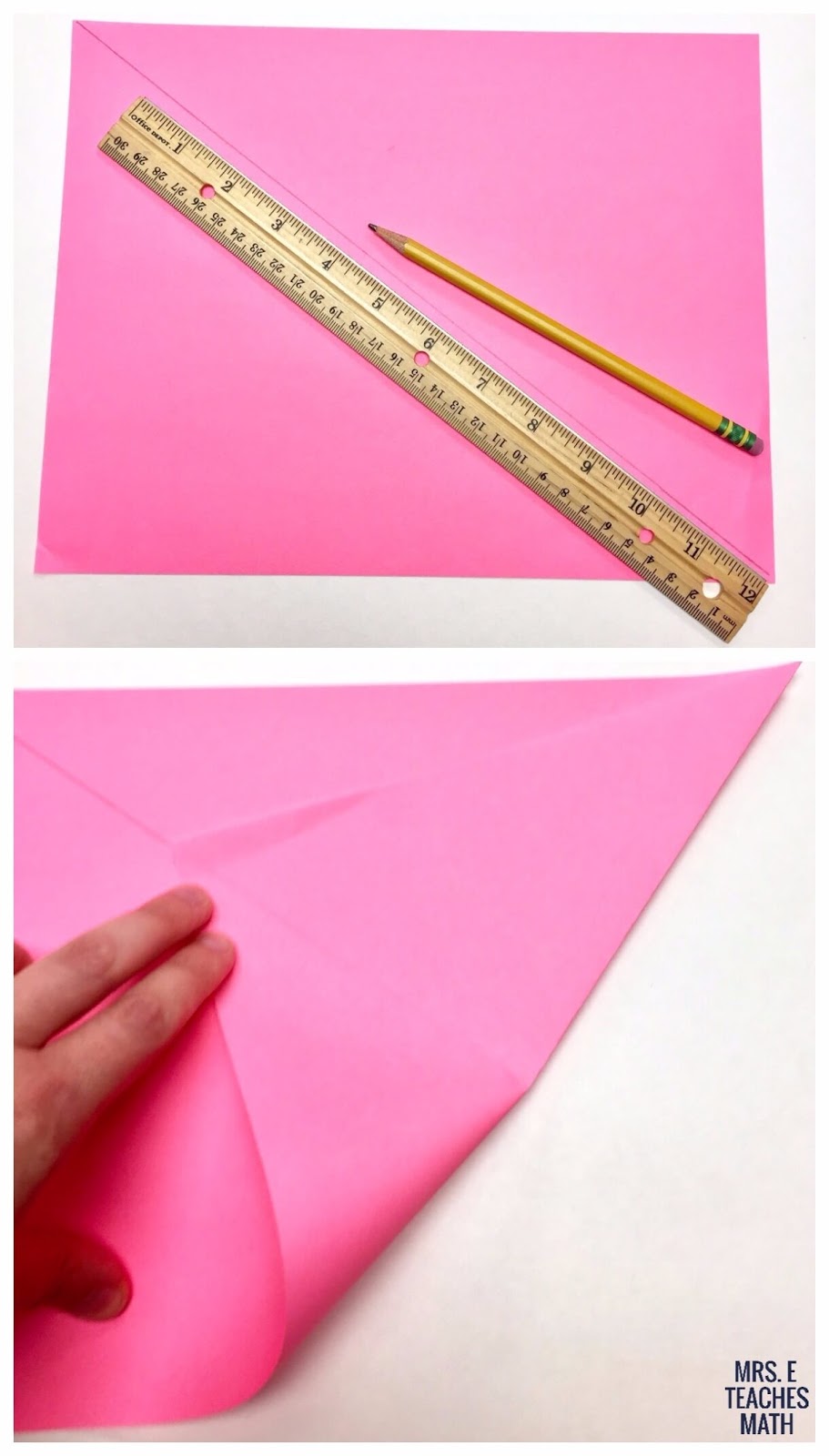Modeling Similar Right Triangles: A Paper Cutting Activity | Mrs. E ...
