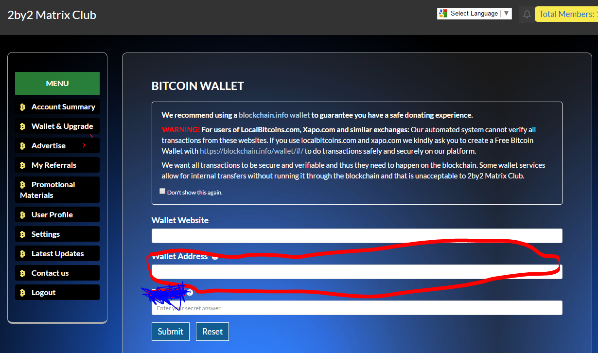 HOW TO CREATE A 2BY2 MATRIX ACCOUNT (CRYPTOCURRENCY)