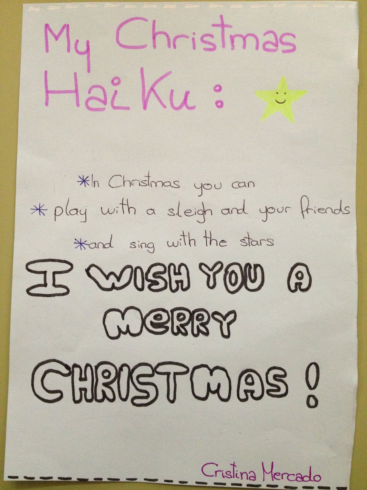 English Corner CORMAR: Christmas Haikus (2ºESO)