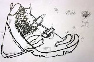 Art is Basic-- Art Teacher Blog: Contour Line Drawings of Shoes