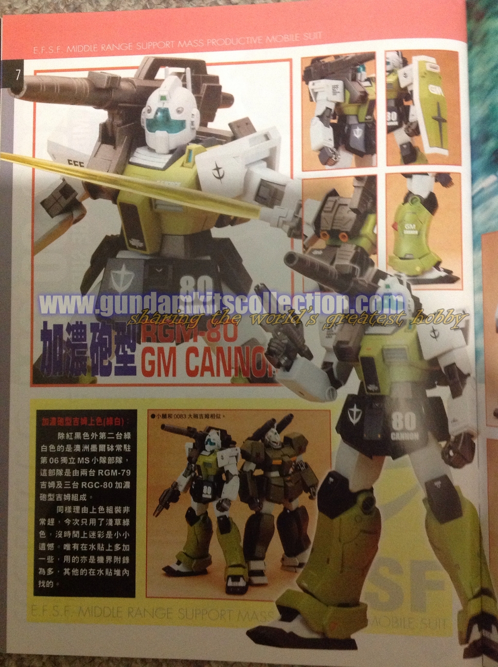 HGUC 1/144 RGC-80 GM Cannon Conversion kit