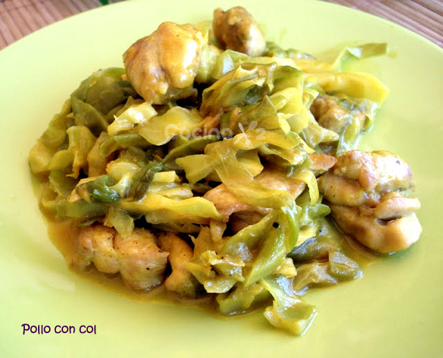 Cocinax2. Las recetas de Laurita.: Pollo con col