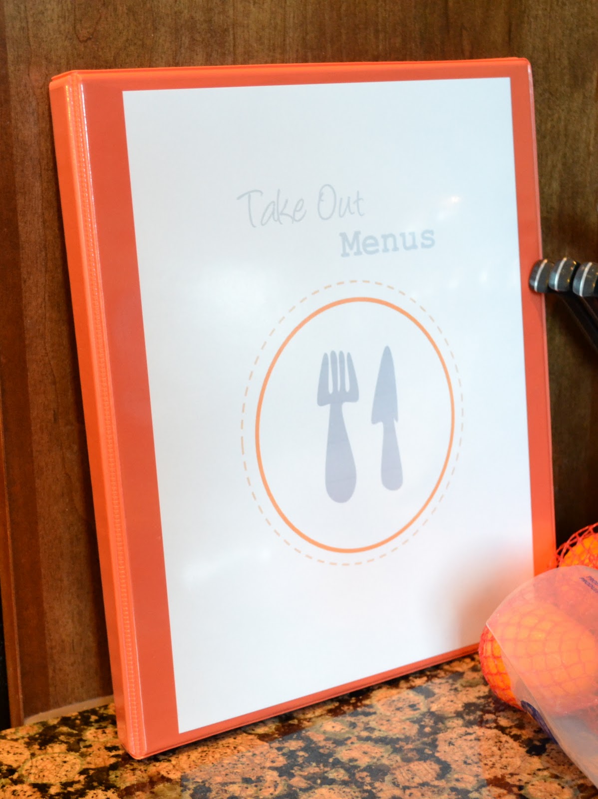 Tips for getting organized: Take out Menu planner