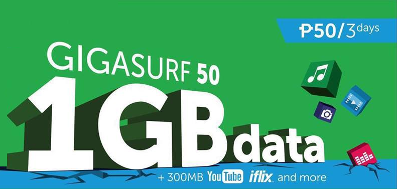 Smart Giga Surf 50 and GigaSurf 299 Internet Surfing Promo