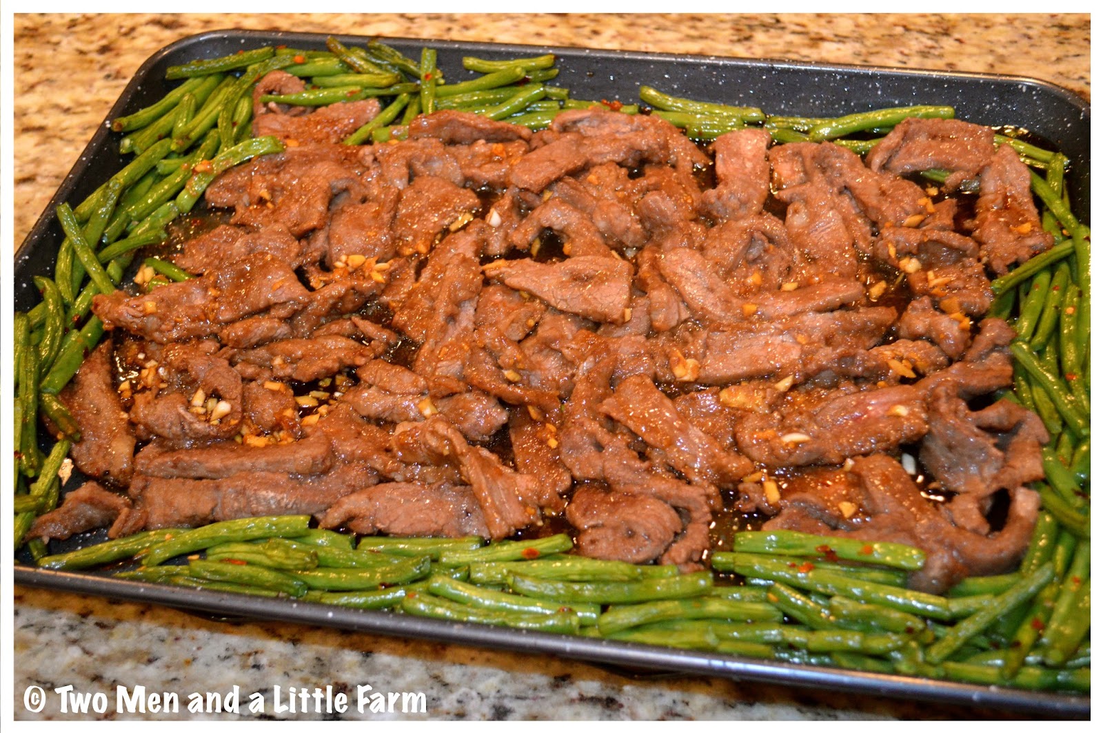 Two Men and a Little Farm: SHEET PAN MONGOLIAN BEEF RECIPE