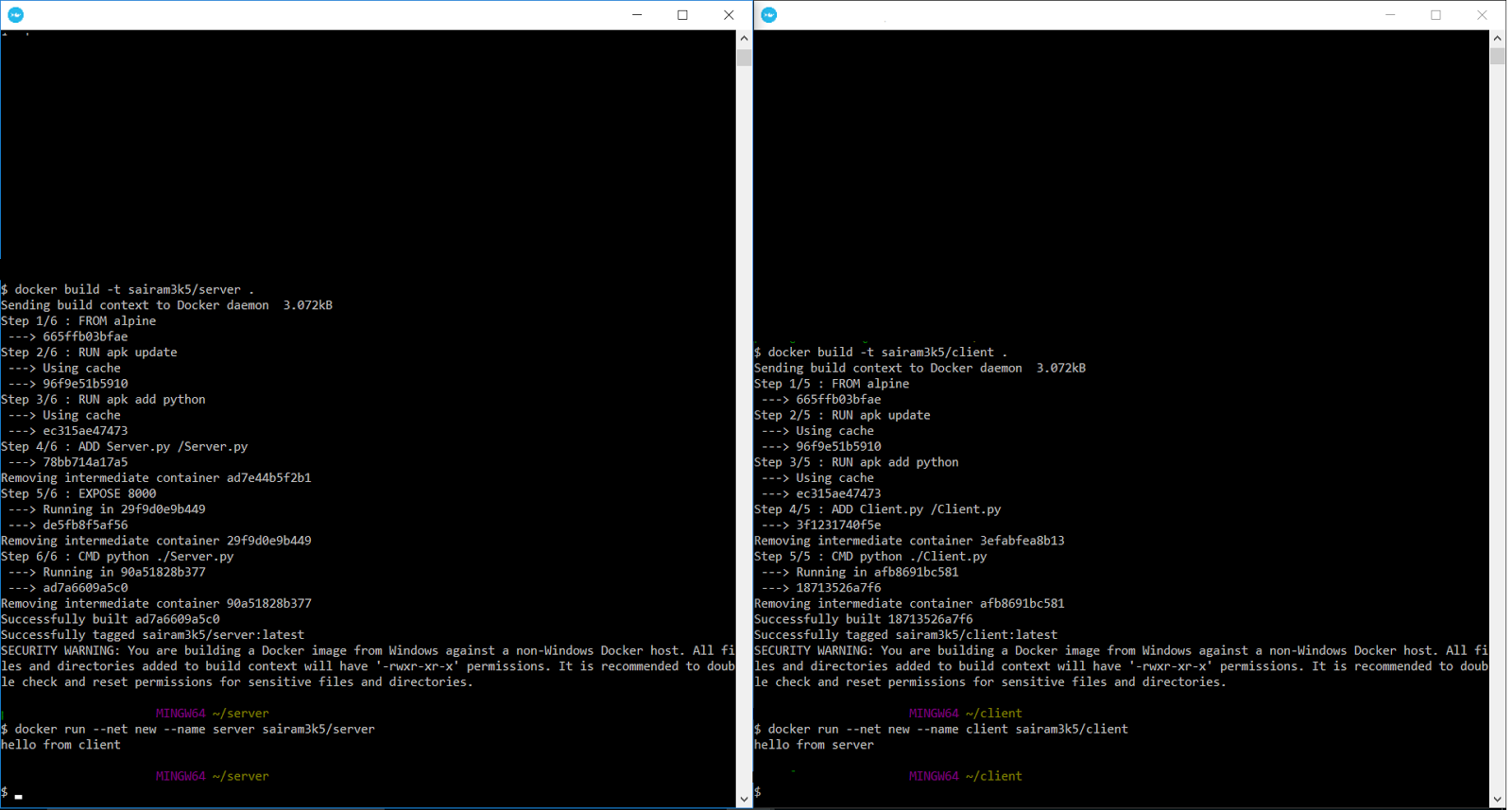 User defined network in Docker with an Example