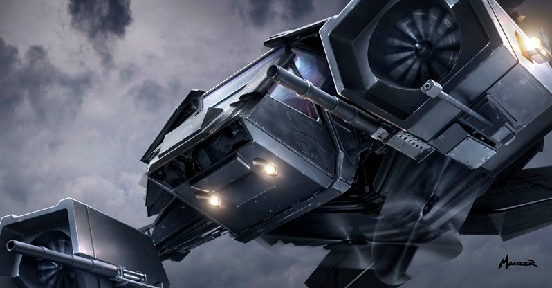 The Bat Flies in THE DARK KNIGHT RISES Concept Art by Warren Manser ...