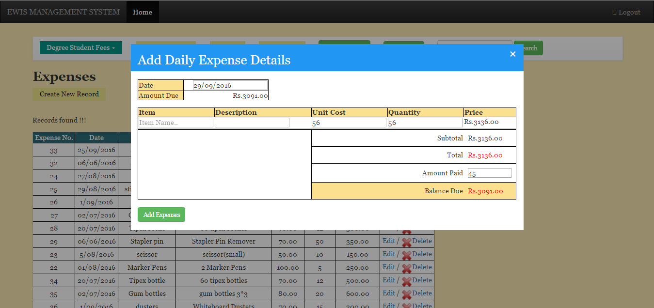 Ashen Jayasinghe: Student Management System