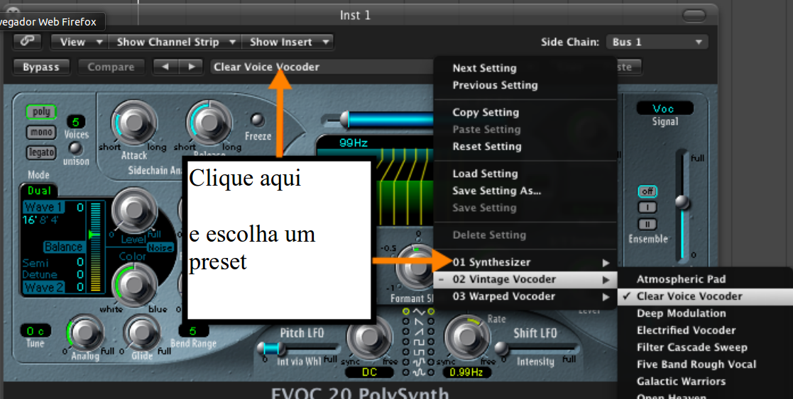 MUSICAUDIO - NOVIDADES E DICAS: Logic Pro - Configurando um Vocoder com o Evoc 20 PolySynth