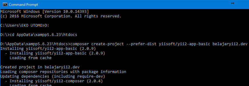 Yii2 - [Tutorial] Instal Yii2 menggunakan Composer di Windows dan Xampp - Mekaronika