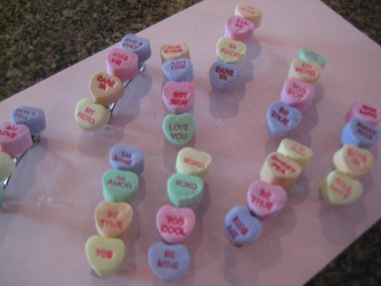Creative Party Ideas by Cheryl: Candy Heart Barrettes