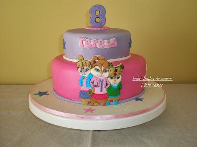 Bolos lindos de comer: Bolo Esquiletes / Chipettes cake