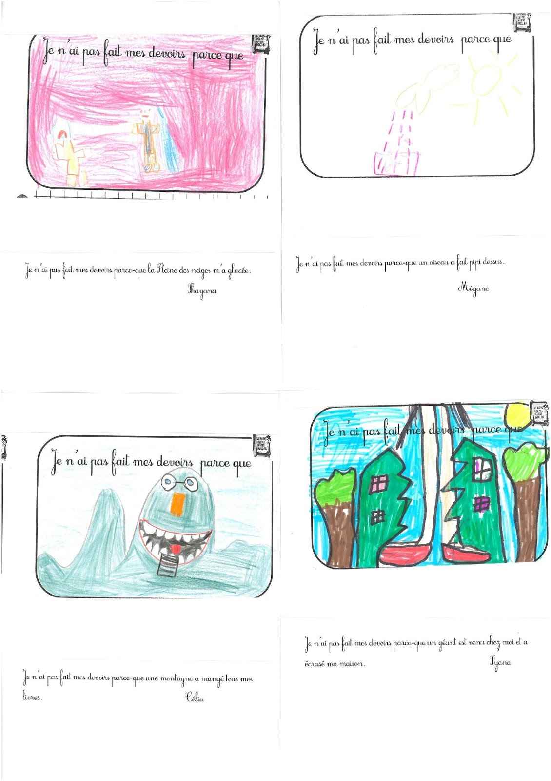 Ecole Émile Zola : les enfants du chevalet: Je n'ai pas fait mes ...