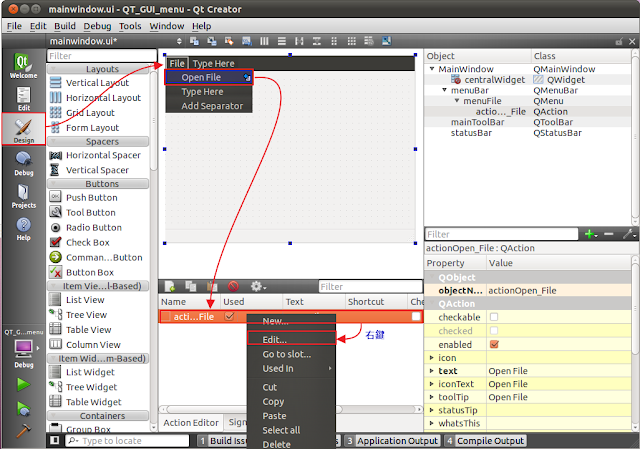 TRong Programing World: [Qt] - Create menu bar with QT