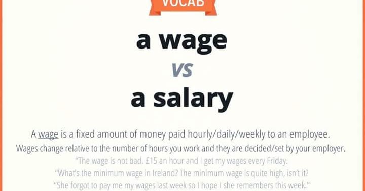 Labor legal terms: wage vs. salary.
