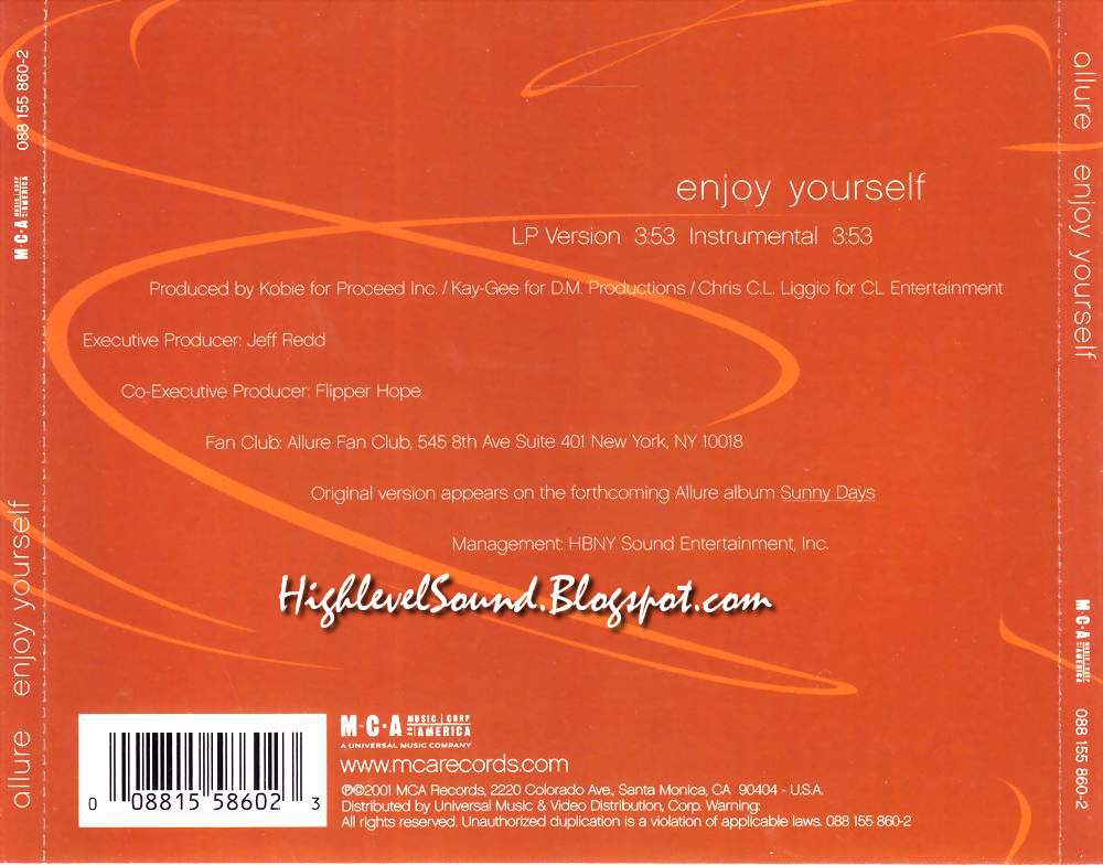 highest level of music: Allure - Enjoy Yourself-(CDS)-2001-hlm