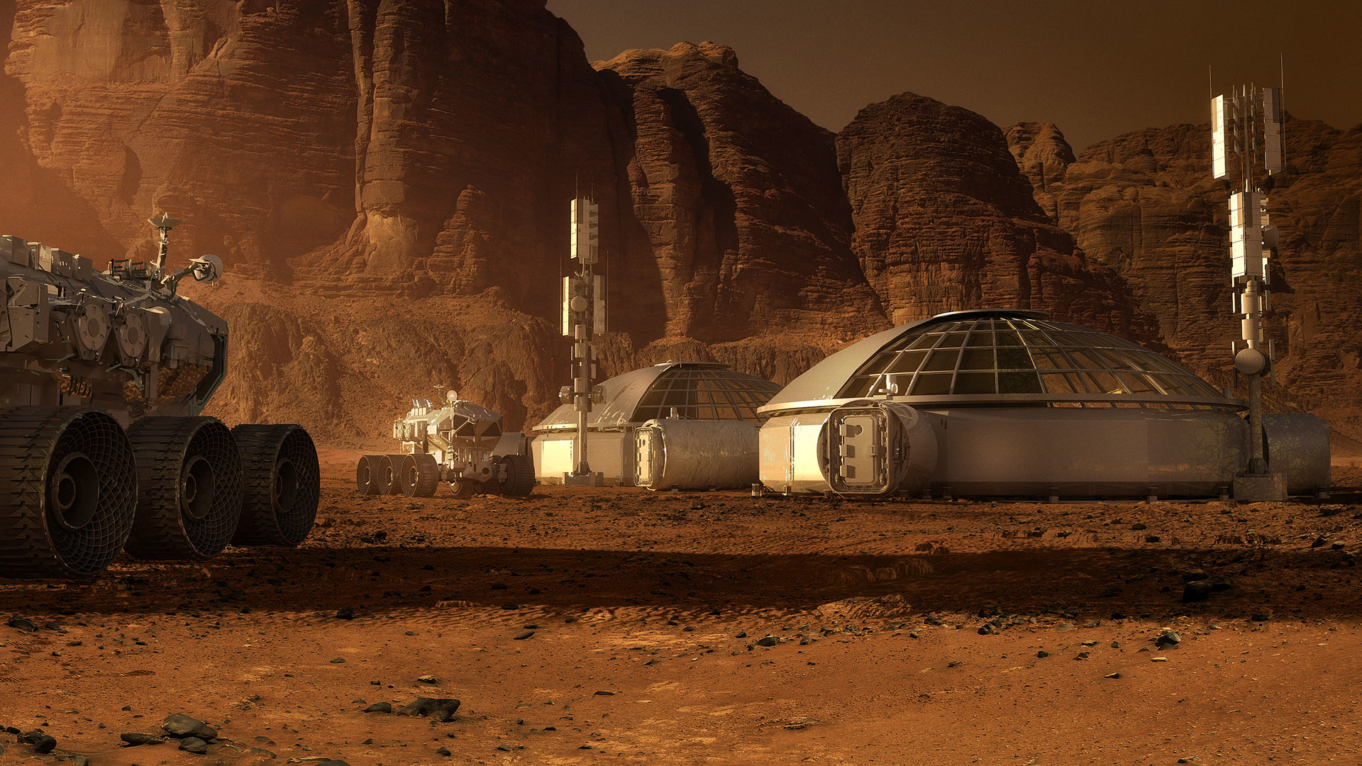 Concept art for The Martian by Steve Burg | human Mars