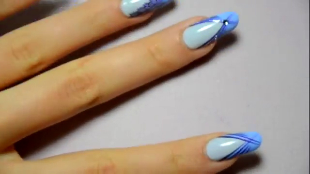 Nokti obuka - tutorijal 8 (plavi apstraktni nokti) |UKRASAVANJE NOKTIJU