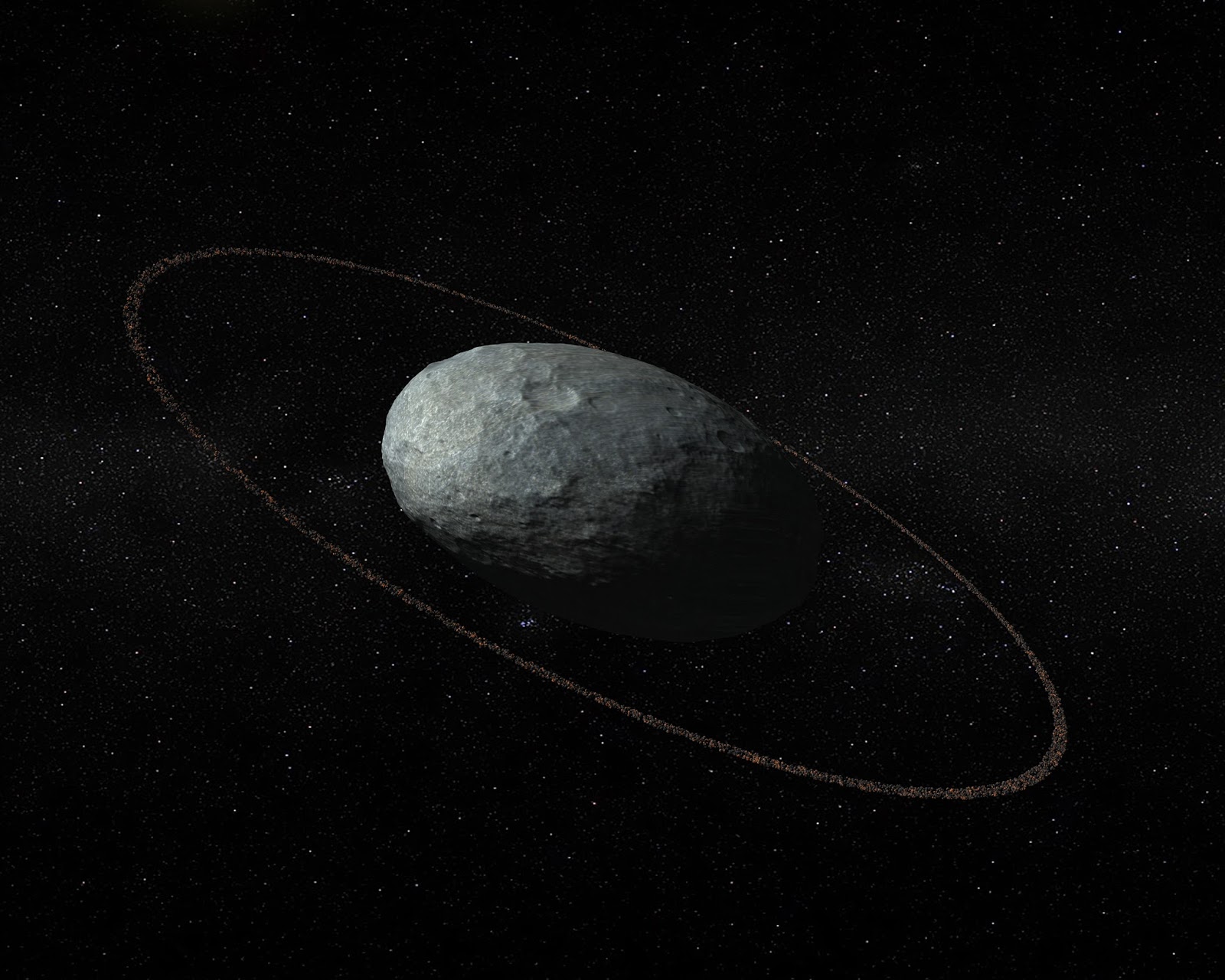 Haumea, un objeto estelar transneptuniano.