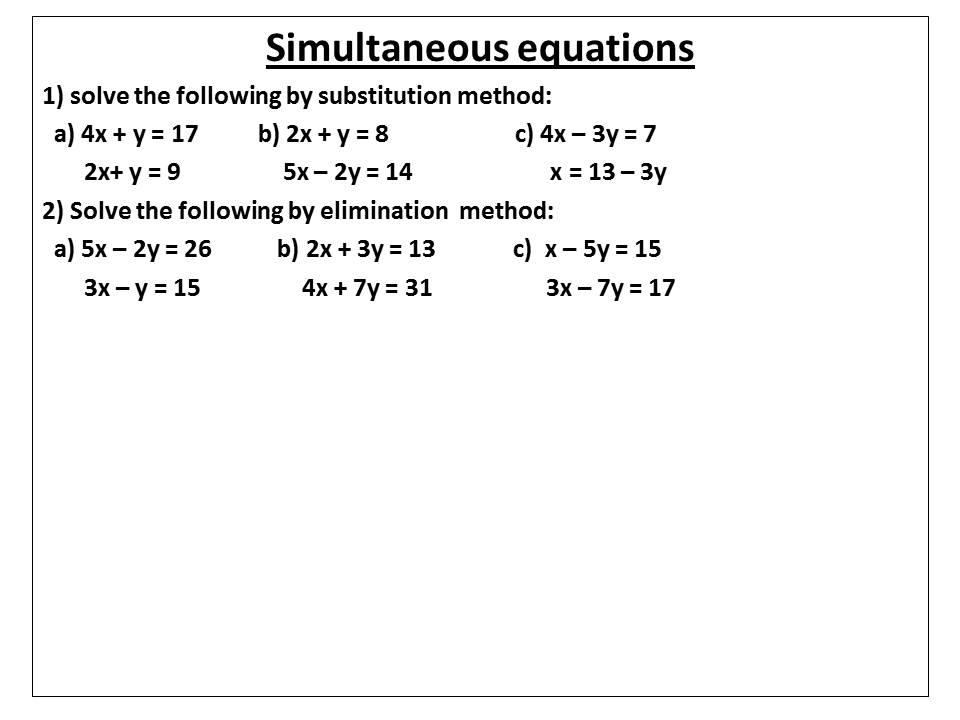 Math 10: CHAPTER-2: SIMULTANEOUS EQUATIONS