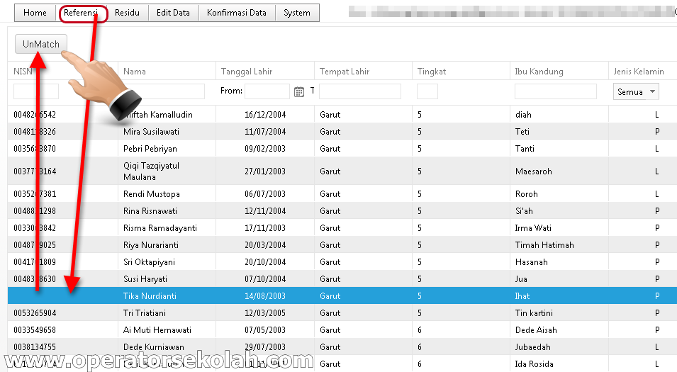 Cara Mengembalikan Siswa dari Menu / Tabel Referensi ke Residu Verval ...