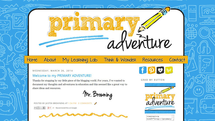 Primary Adventure | blog design | Designs By Kassie