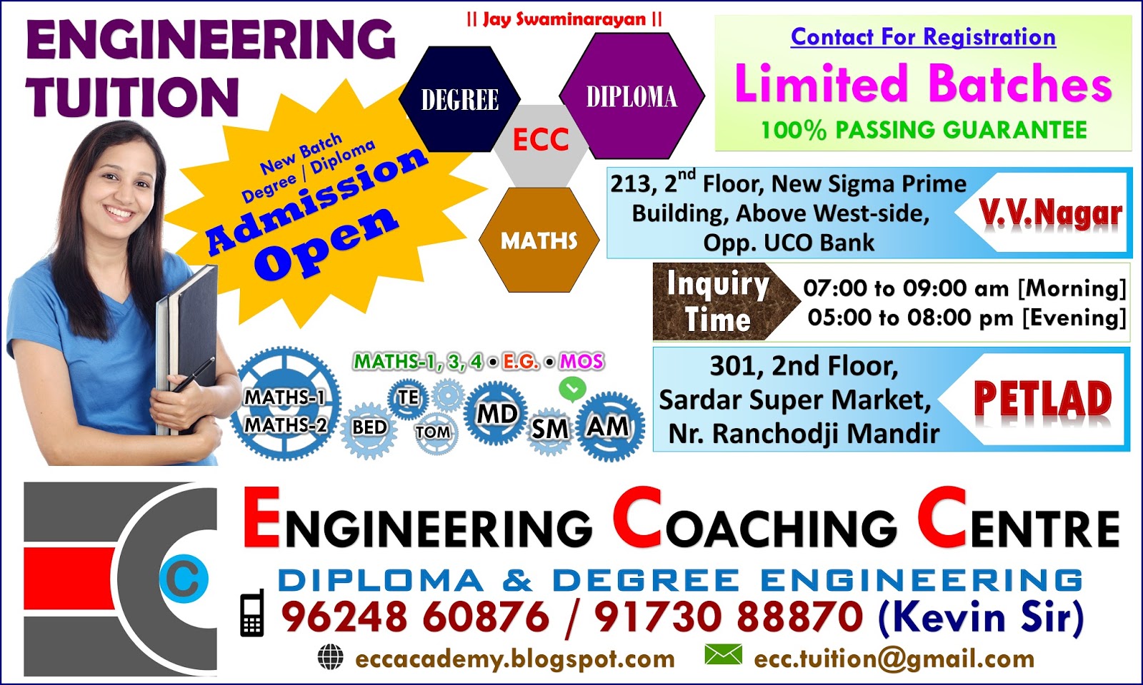 Engineering Coaching Centre: New Batch Start From 1st July, 2017
