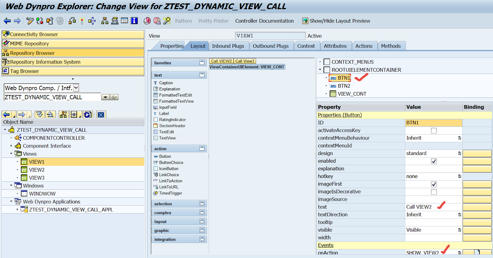 TECHSAP : Dynamic View Call in Webdynpo ABAP