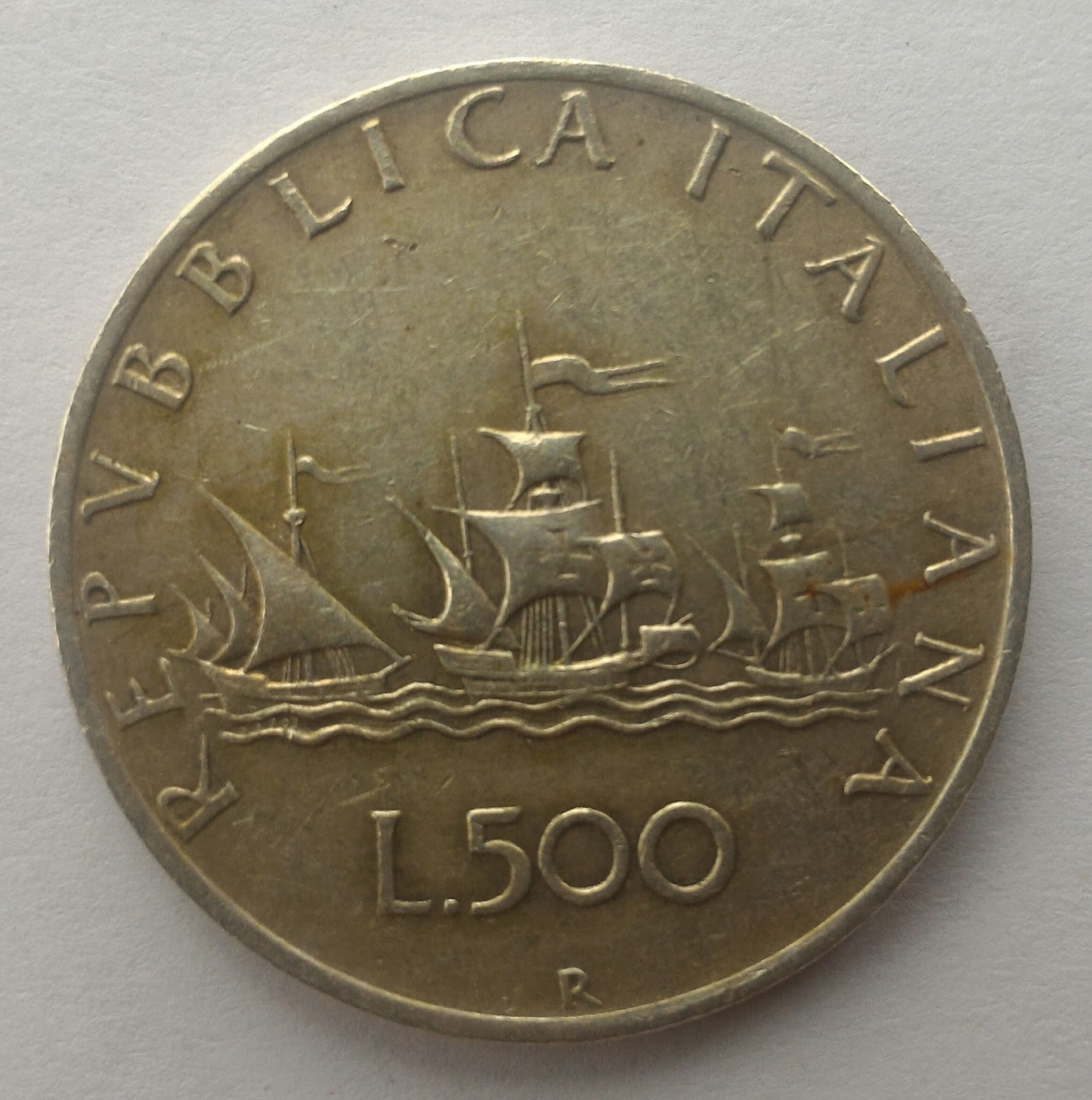 Koleksi Koin Kuno: Repvblica Italiana L500 1960 # 907