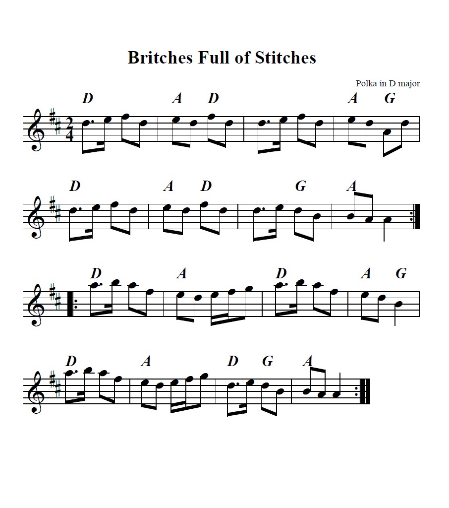 Bouzouki GDAE: Britches full of Stitches