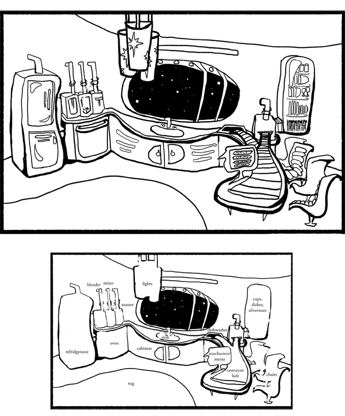 Concept Art - Fall 2011 - MICA: Kelsey Sunday - Week Three, Jetsons Kitchen