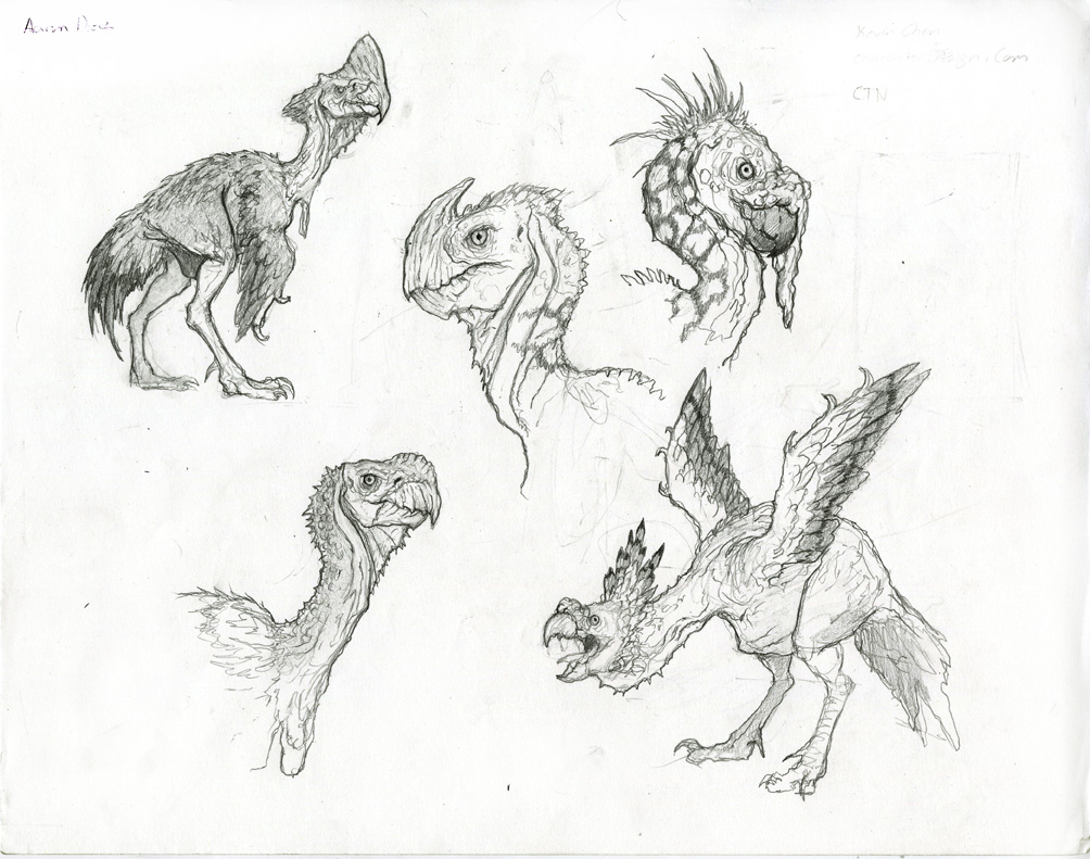 Raul Ramos Art: Stymphalian Bird Creature Design