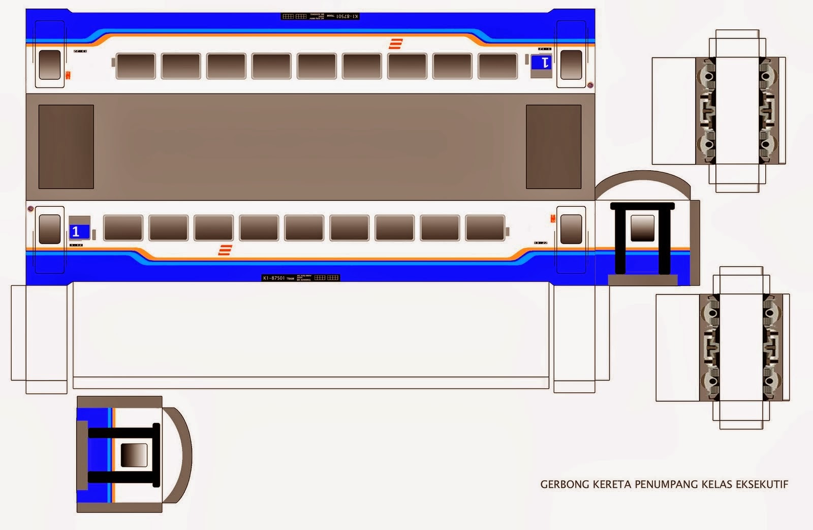 paper craft kereta api indonesia: Paper Craft kereta api indonesia