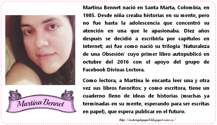 Iceberg de papel: Las manías de la autora Martina Bennet a la hora de ...