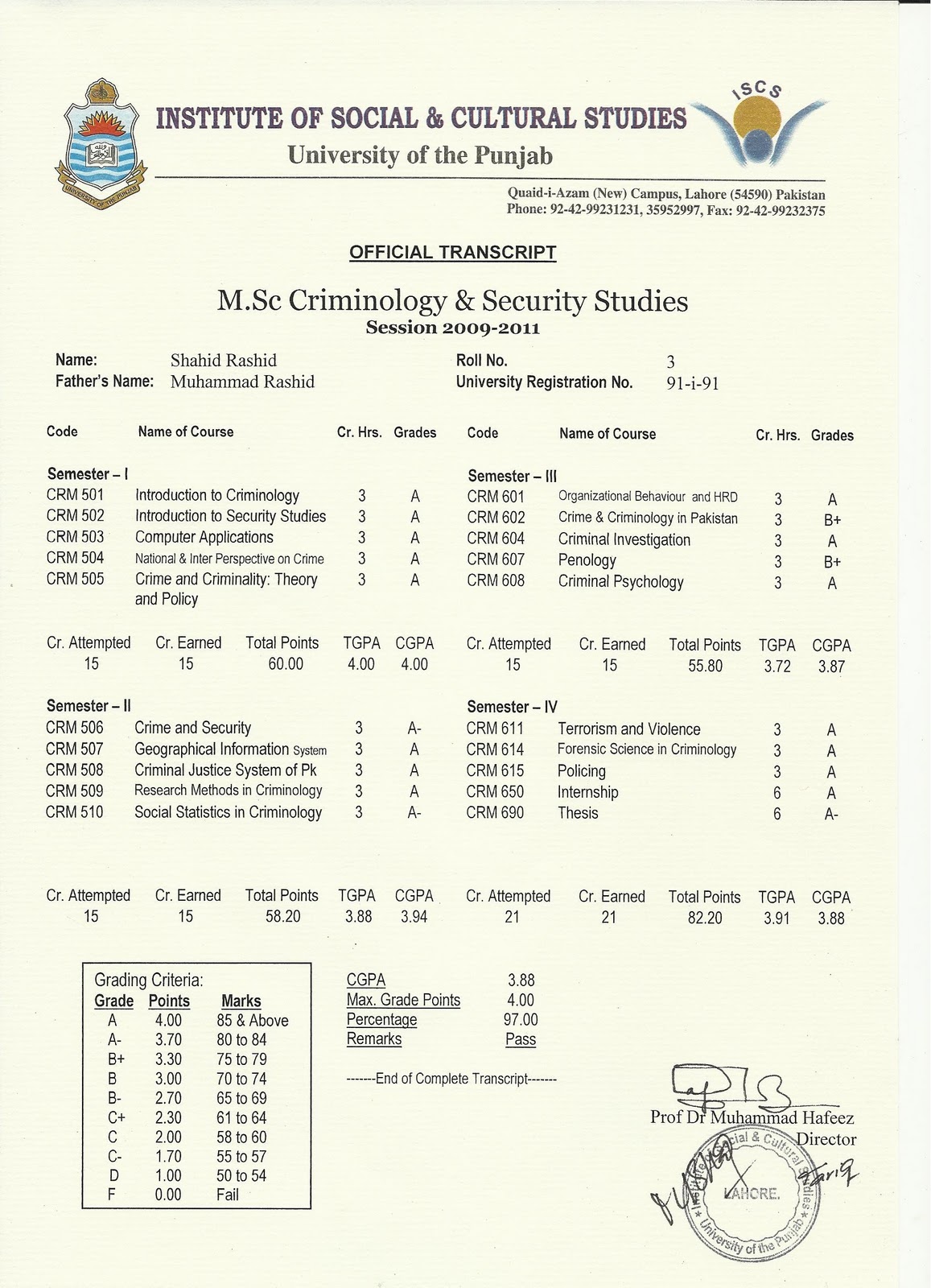 Shahid Rashid: i got the distinction in my MSc Criminology & Security ...