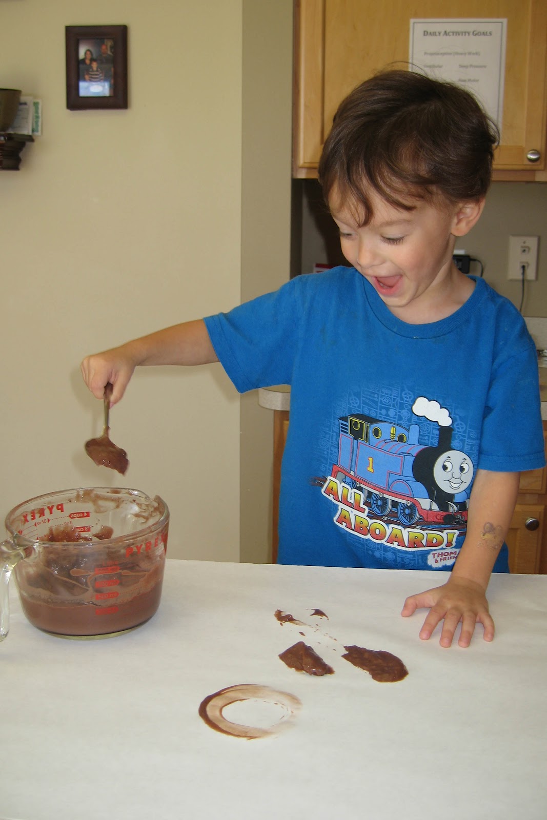 She's Always Write: Sensory Activity: Pudding Finger Painting