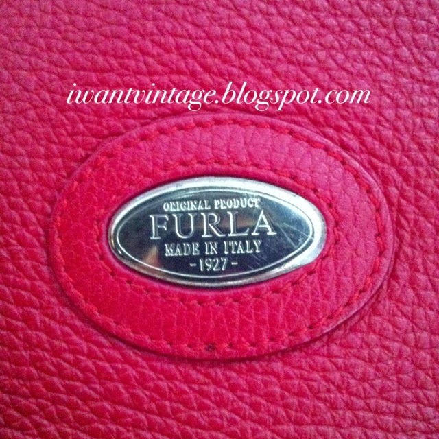 I Want Vintage | Vintage Designer Handbags: Furla Red Leather Top ...