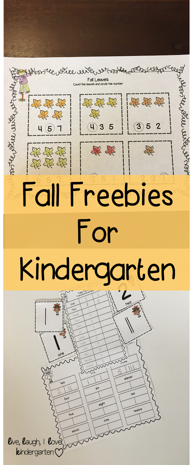 3 FREEBIES for Fall | Live, Laugh, I LOVE Kindergarten
