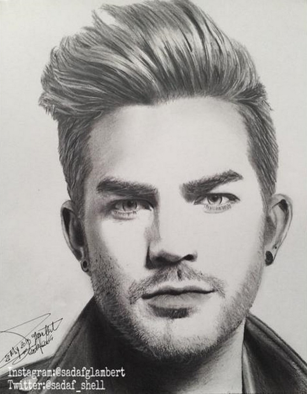 Fabulous Adam Lambert Drawing by Sadaf Glambert | Adam Lambert 24/7 News